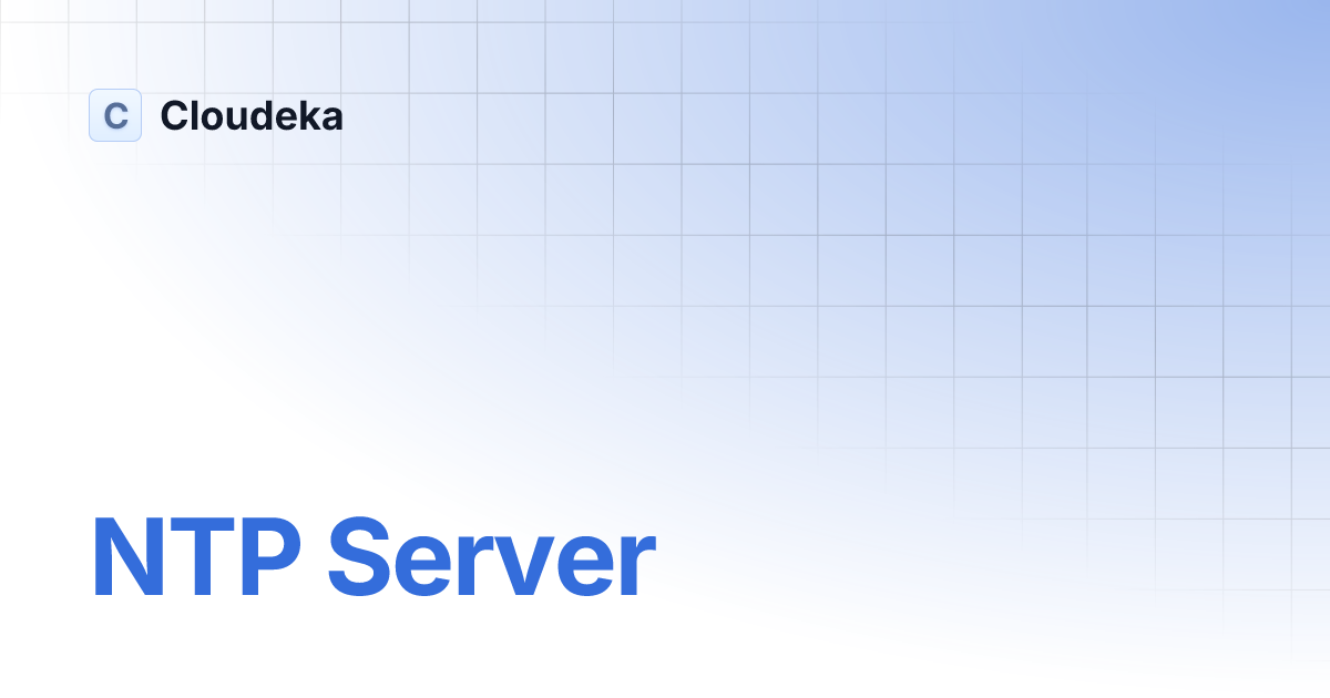 NTP Server | Cloudeka