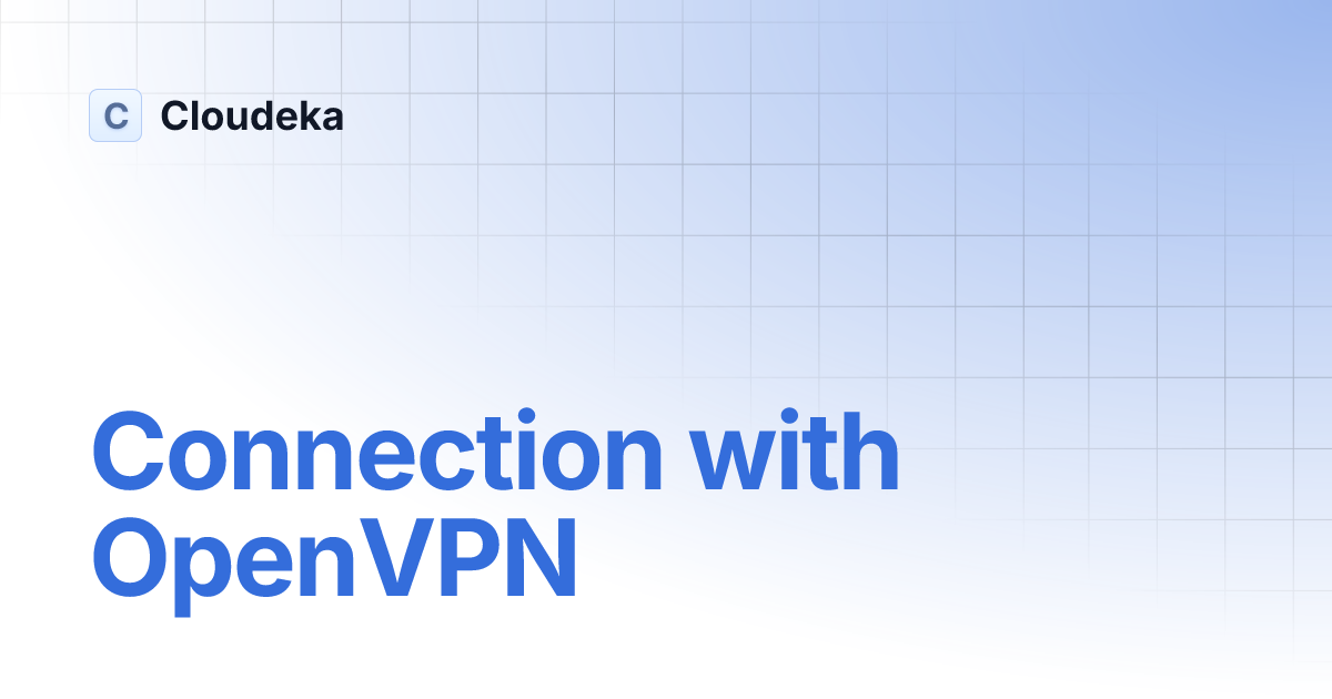 Connection with OpenVPN | Cloudeka